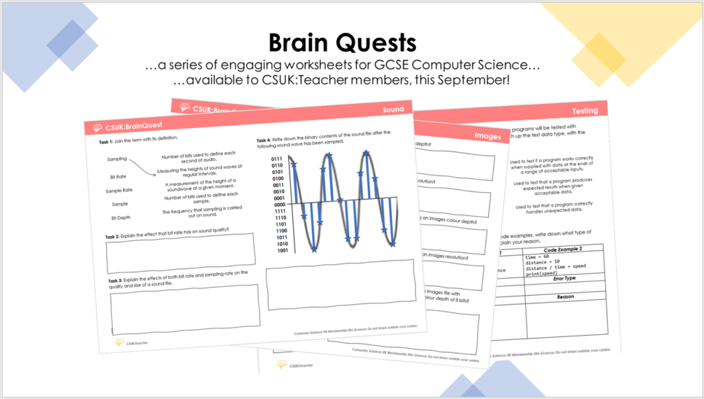 CSUK:Teacher Quality Computer Science Resources for Hardworking Teachers