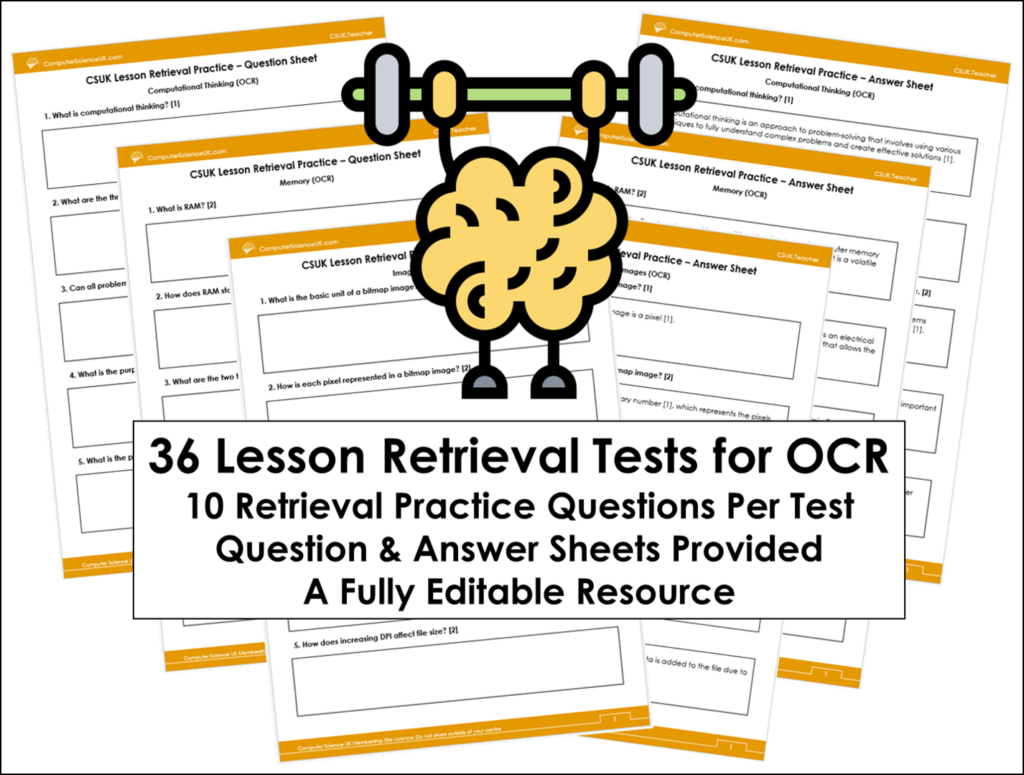 GCSE Lesson Retrieval Practice Test Series (OCR) - CSUK:Teacher