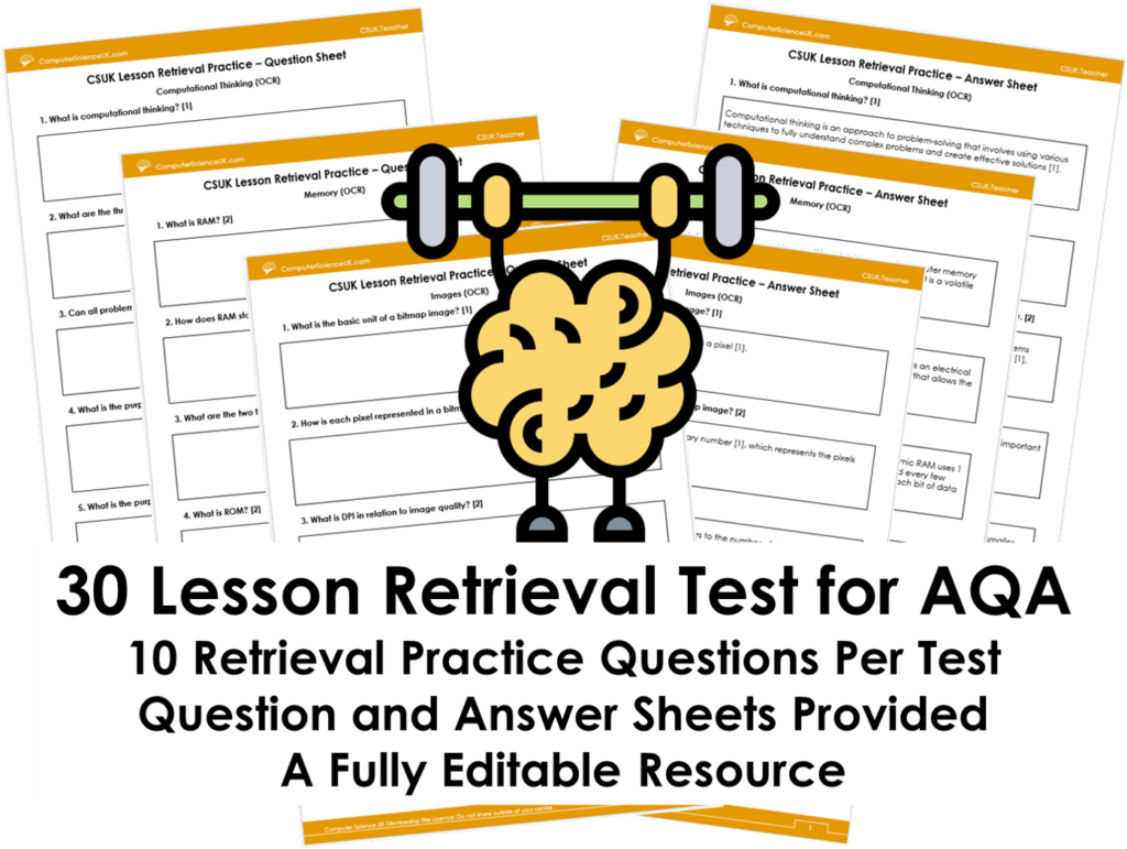 GCSE Lesson Retrieval Practice Test Series (AQA) - CSUK:Teacher