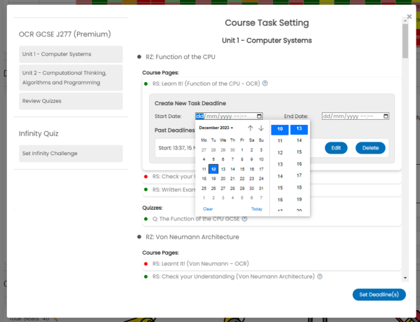 CSUK:ReviseCS 2.0 - The All New Teacher Dashboard - CSUK:Teacher