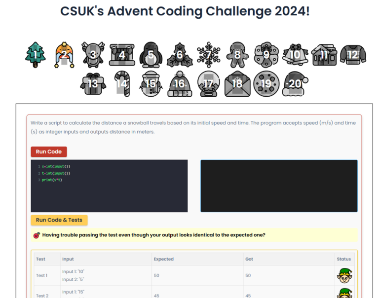 Unwrap a New Challenge Each Day with CSUK's 2024 Advent Coding Challenges - CSUK:Teacher